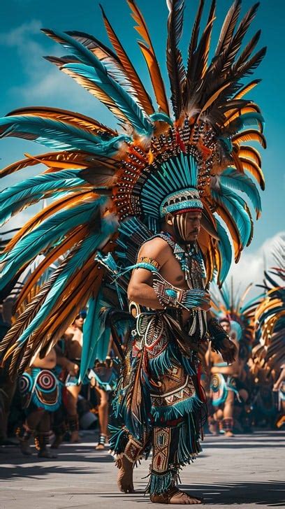 Free Aztec Dancer Posing Image Aztec Dancer Feathers Download At