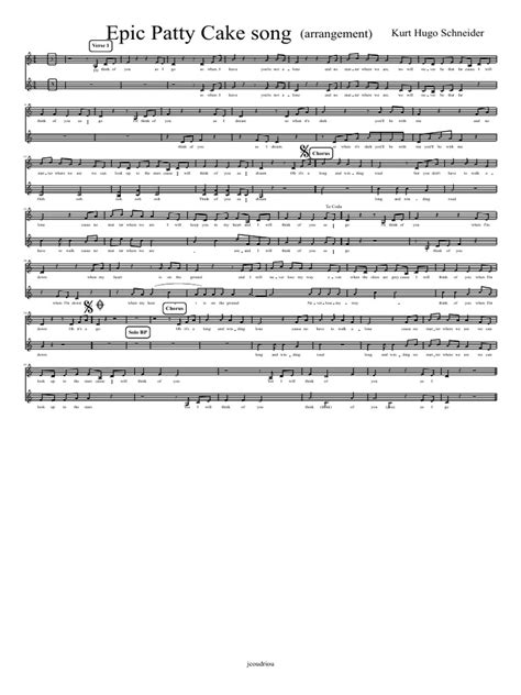 Epic Patty Cake Song Ill Think Of You 2 Pdf Songs Singles Music