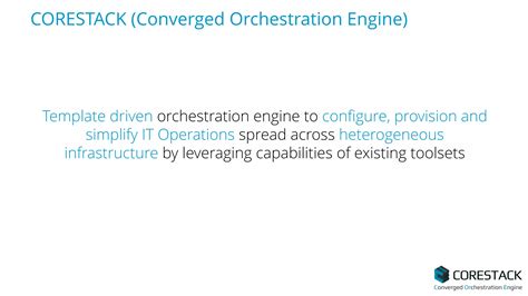 core stack orchestration simplified ppt