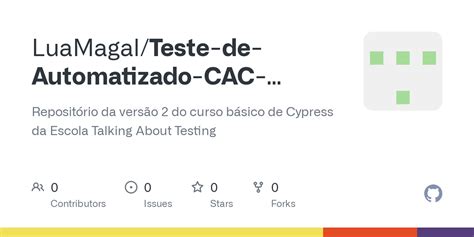Github Luamagalteste De Automatizado Cac Tatcypress Repositório Da Versão 2 Do Curso Básico