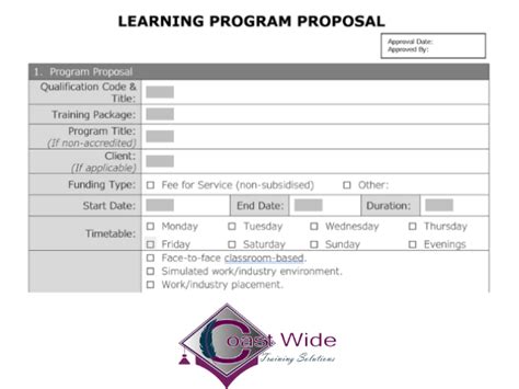 Learning Program Proposal Form