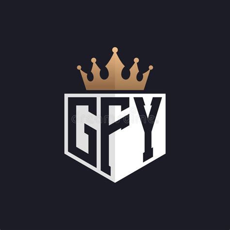 Luxury Gfy Logo With Crown Elegant Initials Gfy Letter Logo For