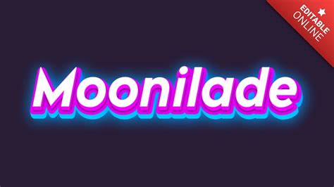 Moonilade Blue And Pink Text Effect Generator