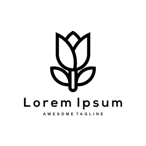 Free Vector Tulip Silhouette Logo