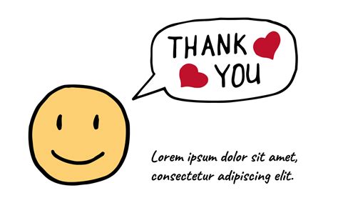 Postcard With Area For Text With Emoticons And Thank You Sign Red