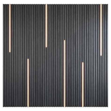 Flutted 3d Panel With Led Lights 3d Model Cgtrader