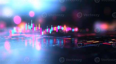 Abstract Glowing Financial Chart Data Visualization 56736173 Stock