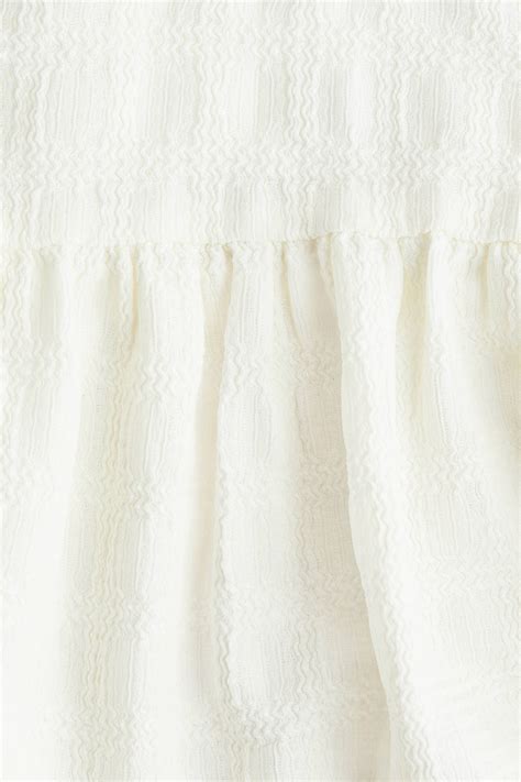 Блуза от релефно трико Бял ДЕЦА Handm Bg