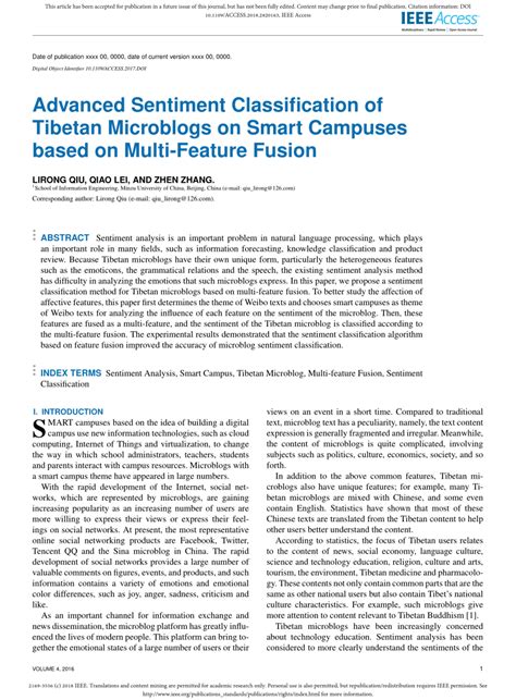 Pdf Advanced Sentiment Classification Of Tibetan Microblogs On Smart