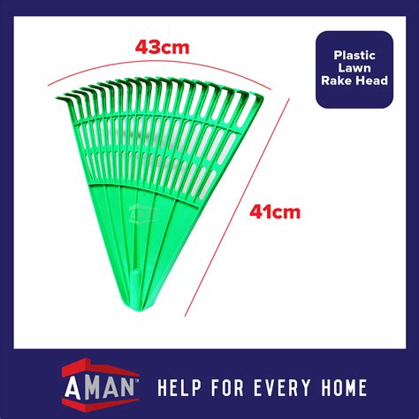 Heavy Duty Plastic Rake Head Plastic Crawler Oil Palm Garden Lawn Rake Penyapu Daun Pencakar