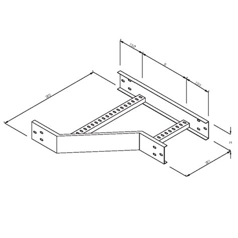 Steel Cable Ladder Left Offset Reducer Chi Tak Electrical