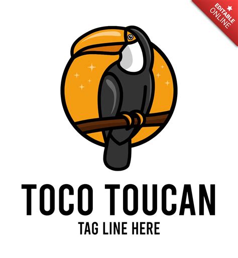 Toco Toucan Bird Logo Design Template Free Design Template