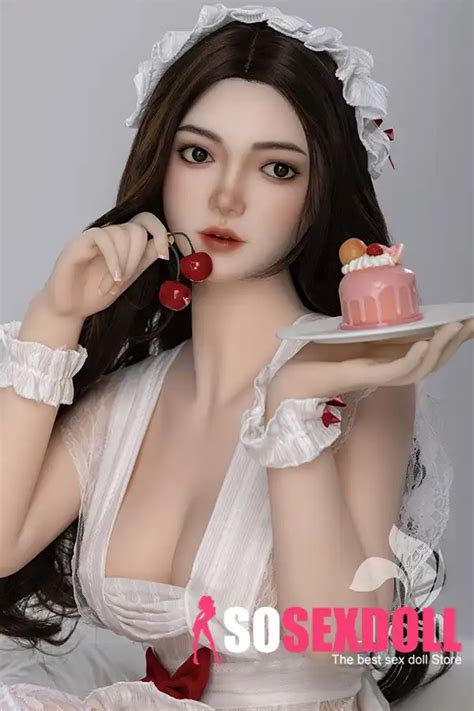 158cm 5ft2 Silicone Busty Hourglass Shape Brown Hair Sex Doll In Stock