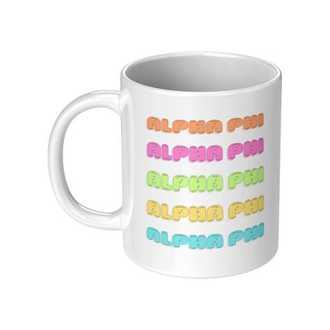 Alpha Phi Coffee Mug Rainbow Alpha Phi Merch Ideas Cute Alpha Phi T