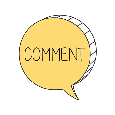 Hand Drawn Cartoon Speech Bubble Comment 16062605 Vector Art At Vecteezy