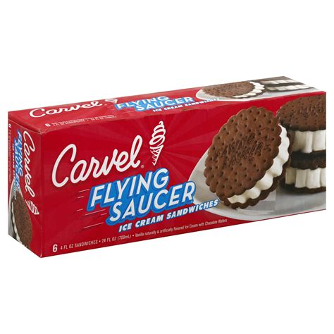 Carvel Flying Saucer Ice Cream Sandwiches 6 Ct 4 Oz Shipt