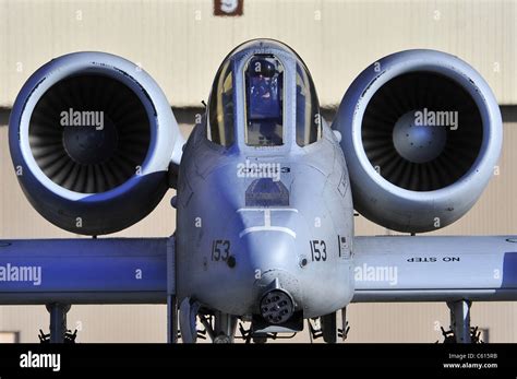 Frontal View Of A A 10 Thunderbolt Aircraft Called Warthog Was