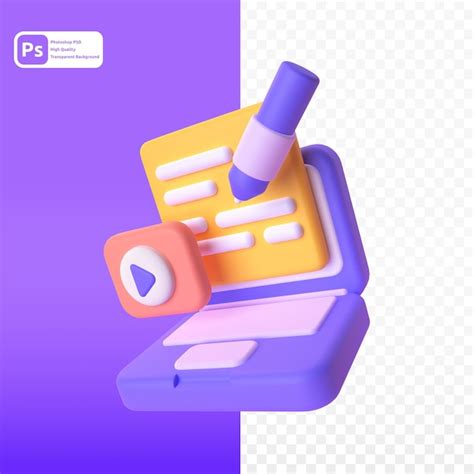 Premium Psd Blog In 3d Render For Graphic Asset Web Presentation Or Other