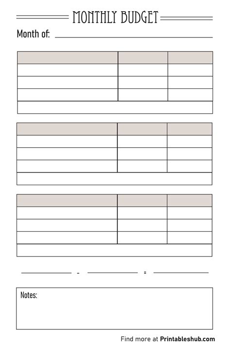 Free Printable Blank Monthly Budget Templates Pdf Included