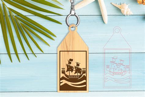 Beach Keychains Laser Cut Svg Design · Creative Fabrica