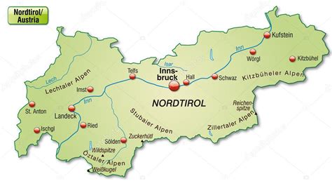 Mapa Tyrol Wektor Stockowy Od ©artalis 39343847