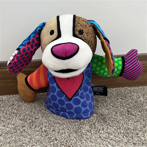 Enesco Toys Britto Popplush Pablo The Puppy Dog Hand Puppet Pop Art