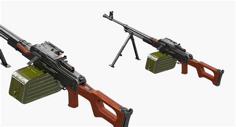 Russian Machine Gun Pkm 3d Model 79 Max 3ds C4d Fbx Ma Obj