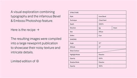 Bevel And Emboss On Behance