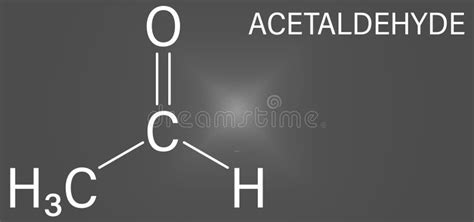 Acetaldehyde Or Ethanal Molecule Chemical Structure Skeletal Formula