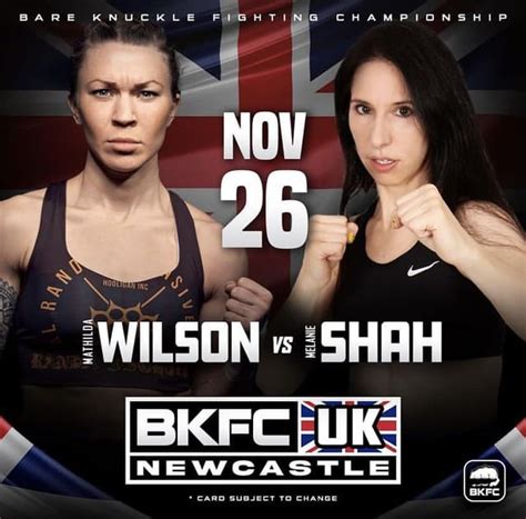 Wilson Vs Shaw Added To Bkfc Uk R Bareknucklefc