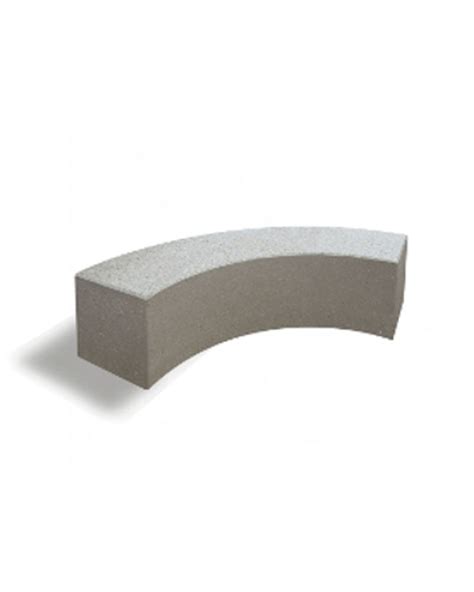 Solid Radius Concrete Bench 6ft Park Warehouse