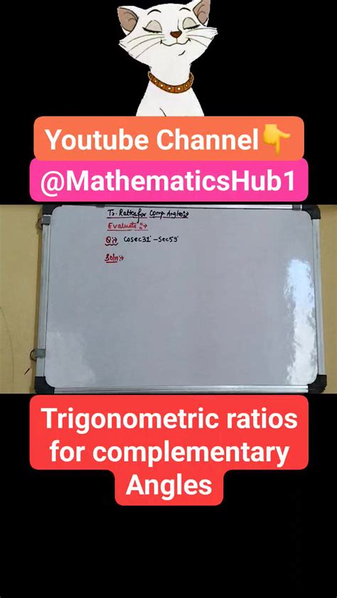 Trigonometric Ratios For Complementary Angles Trigonometric Ratios Reels Reelsfb Reelsvideo