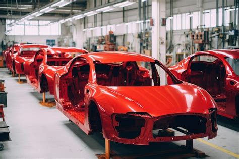 Premium Ai Image Car Assembly Line At An Innovative Factory Generative Ai
