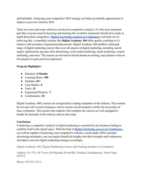 Ppt Competitive Analysis In Digital Marketing Powerpoint Presentation