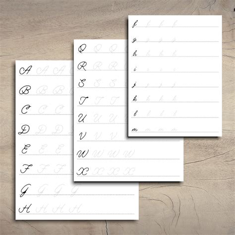 Master Cursive Writing Downloadable Practice Sheets For All Quick