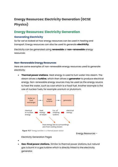 SOLUTION Pearson Igcsephysics Notes Energy Resources Transfers