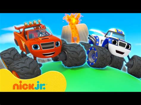 Blaze And Darington Escape A Volcano And Ride A Rocket Ship 🚀 Blaze And