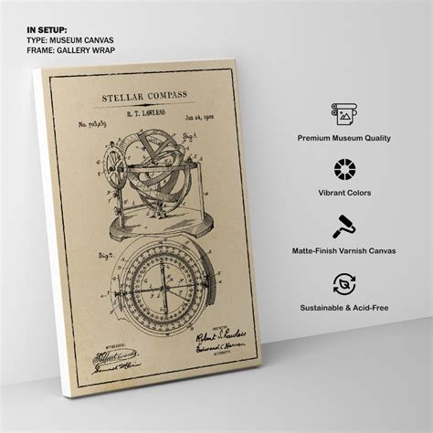 Stellar Compass Buy Premium Framed Blueprints And Patent Art Online