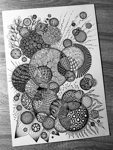 Zentangle Pattern Drawing