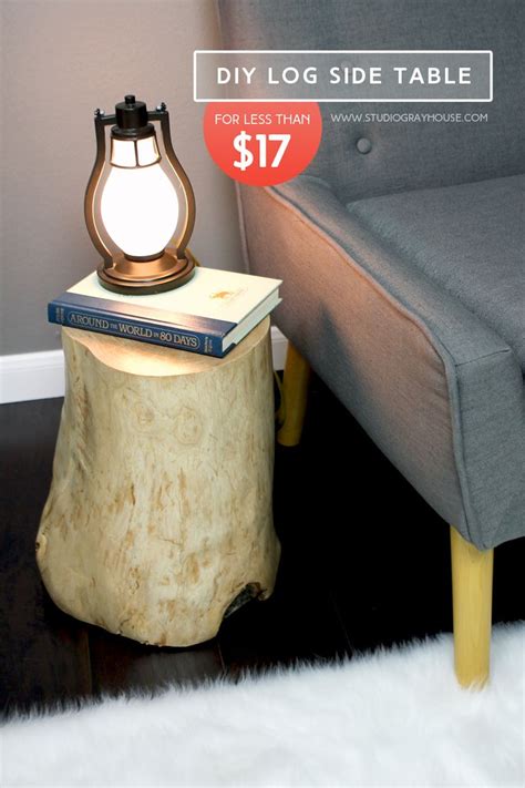 Tree Stump Side Table DIY Log Side Table Diy Side Table Diy Furniture Easy