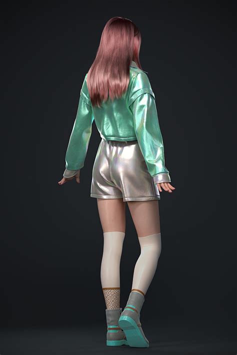 赛博女孩儿张付增作品角色人物生物cg模型网