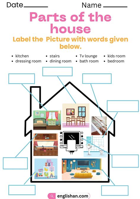Parts Of The House Worksheet Kinder