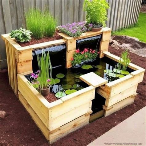 Diy Water Garden With Pond And Water Lilies
