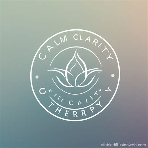 Calm Therapy Logo Design Stable Diffusion Online
