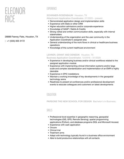 Application Coordinator Resume Samples Velvet Jobs