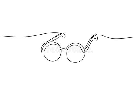 One Line Drawing Eyeglasses Stock Illustrations 247 One Line Drawing
