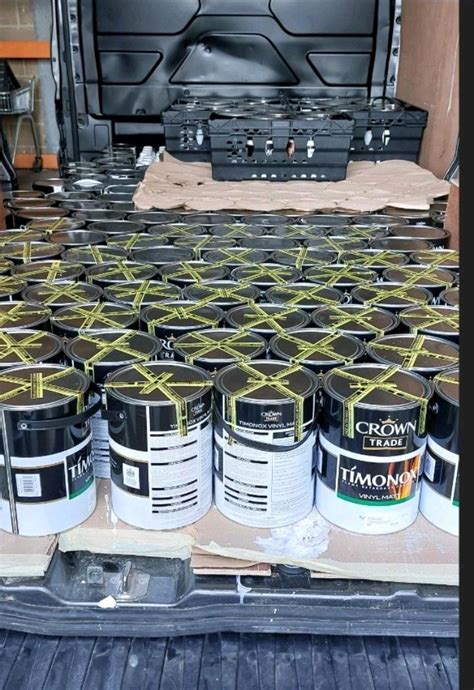 160 X 5ltr Crown Timonox Products Going Out To Site Keeping The People