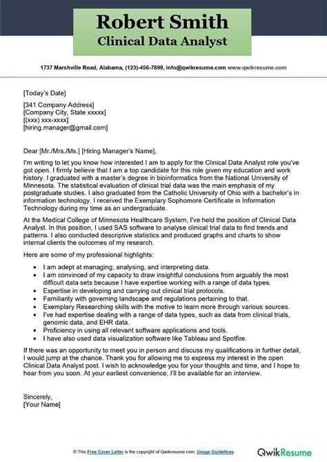 Cover Letter Examples Data Analyst At Dorla Walker Blog
