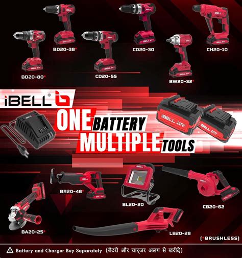Ibell Bd20 80 One Power Series 20v Cordless Impact Drill Brushless M