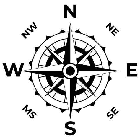 Classic Round Compass Vector Without Background As Symbol Of Tourism With Compass Travel With